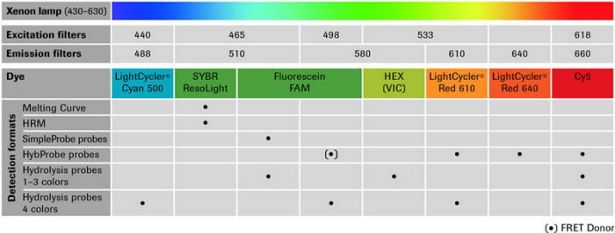 LightCycler® 480 Detection Formats